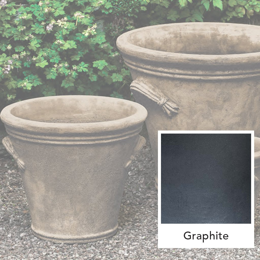 Fluted Handle Planter || Graphite | Campania Vietnam